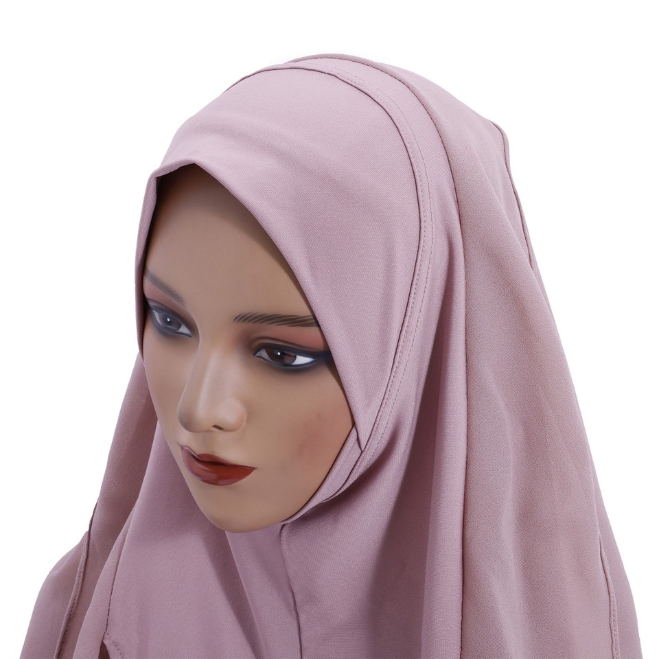 Full Cover Hijab Muslim Headscarf Women Instant Khimara Amira Shawl ...