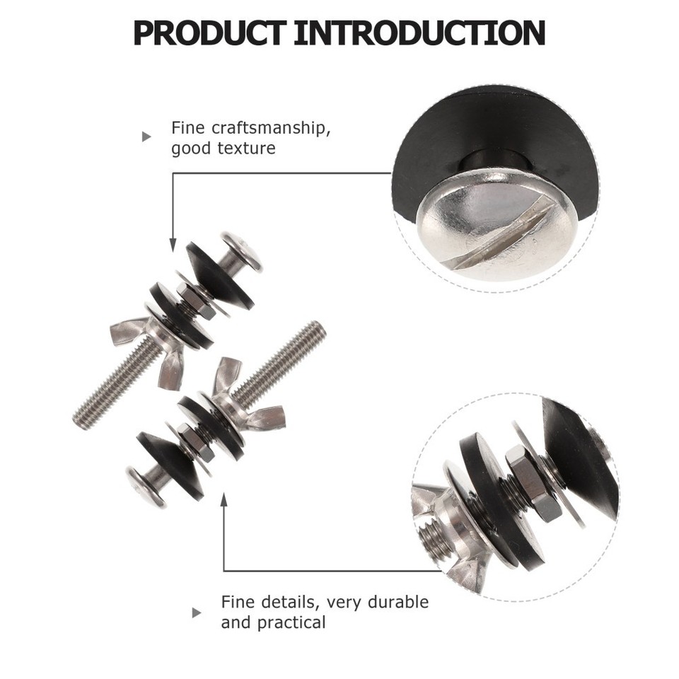 2 Sets/4pcs Toilet Seat Fixing Bolt Bolts Mounting Screws for Tank ...