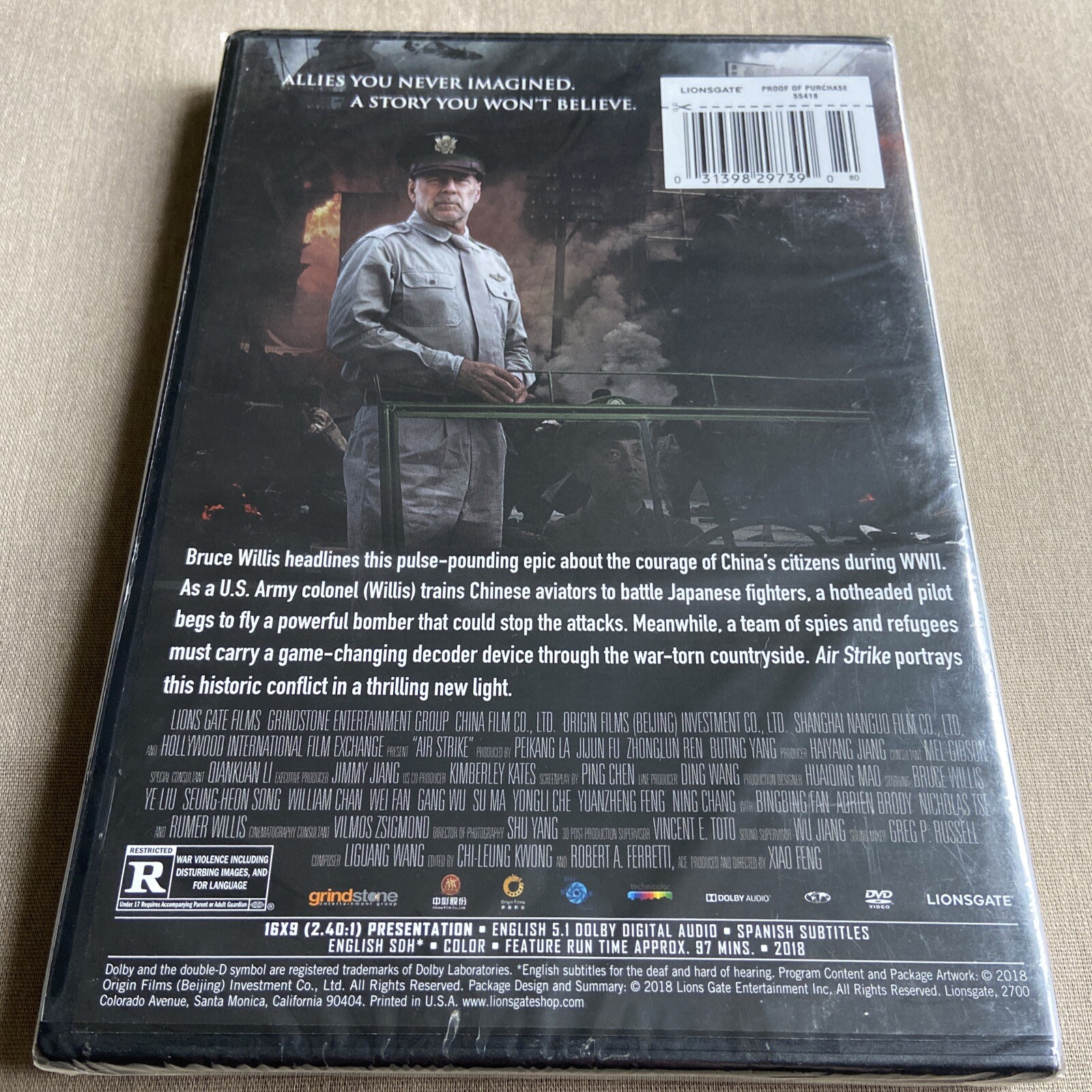 Air Strike (DVD 2018) WWII Bruce Willis Chinese U.S Aviation War ...