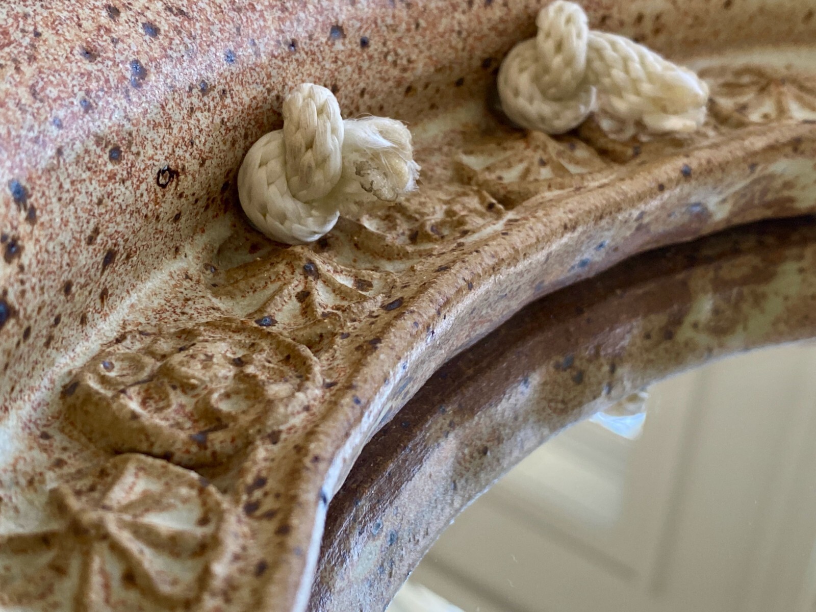 MIRROR Handmade 14" Round Wheel Thrown Ceramic Frame E. Brown Studio ...