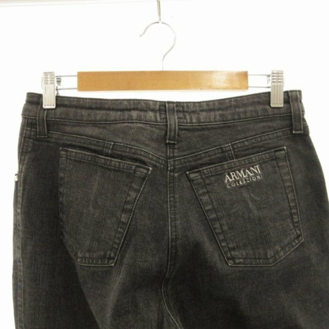 Armani Collezioni BLACK DENIM PANTS JEANS BELL BOTTOM 42 L Armani Collezioni BLACK DENIM PANTS JEANS BELL BOTTOM 42 L