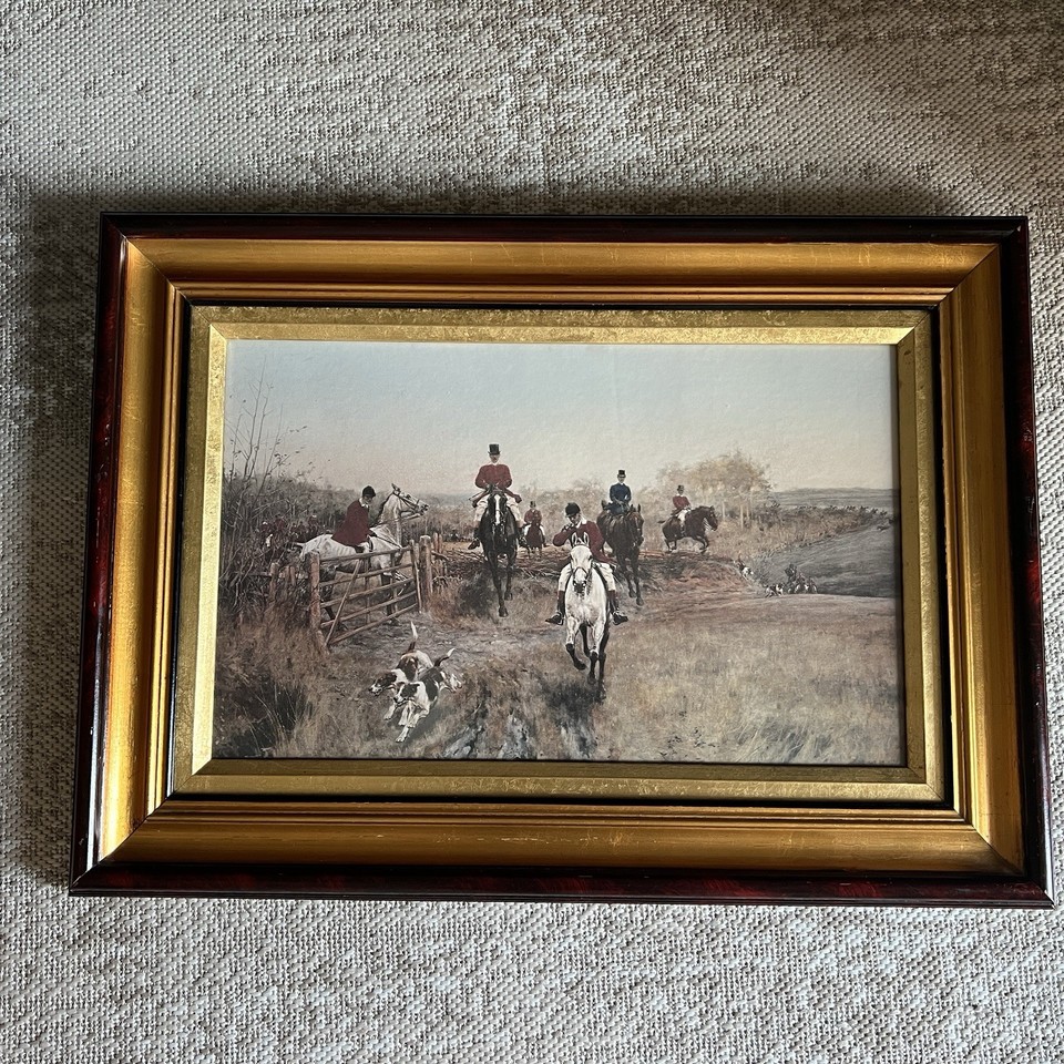Framed English Fox Hunting Scene Print – Equestrian Country Art – | eBay