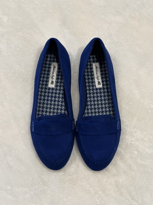 American Eagle Cobalt Blue Suede Loafer Flats Women's 7 | eBay