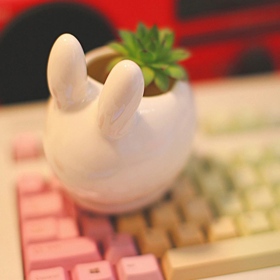 Cartoon Ceramic Flower Pot Cute Office Desk Ceramics Plants Succulent ...