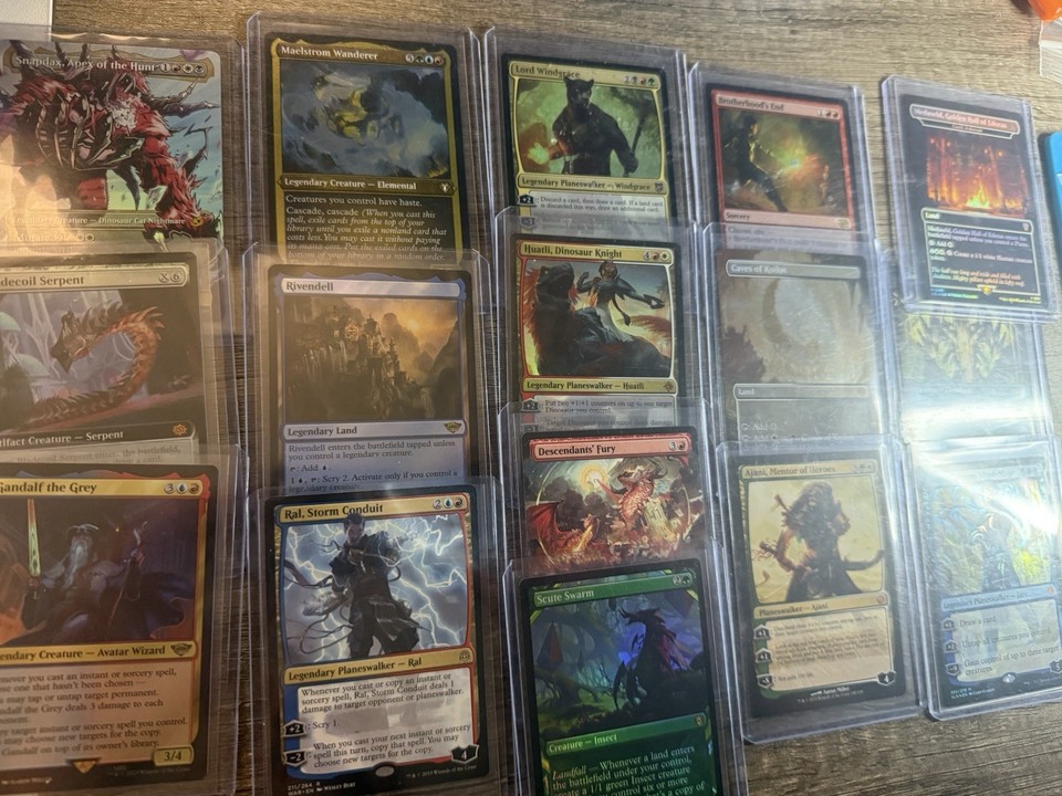 Lot of 18 Magic: The Gathering - Rares, Mythics, Planeswalkers, Lands ...