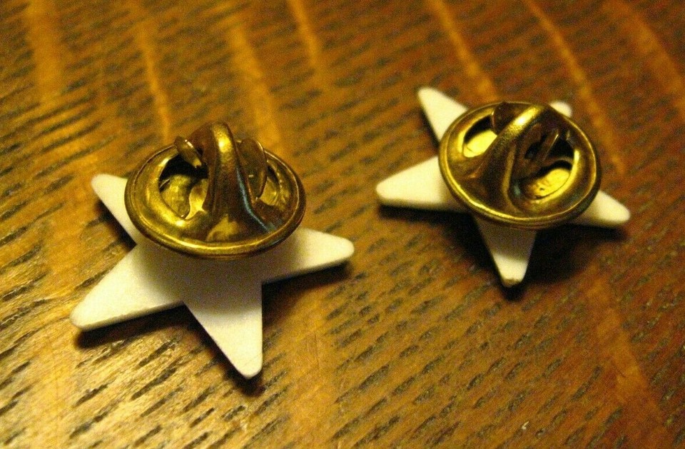 Blue Star Lapel Pins Set (2) - Award Achievement Prize Contest Winner ...