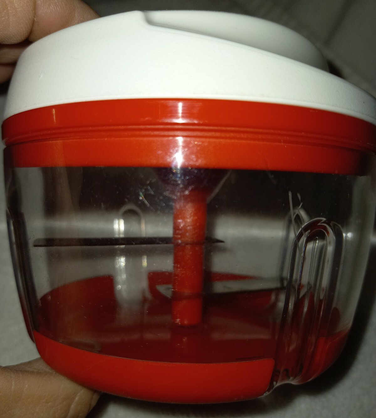 Tupperware Chop N Prep Red Hand-Held Mini Chopper with Blade Red GUC | eBay