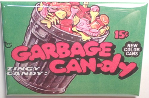 Garbage Can-dy Vintage Candy Box 2" x 3" Refrigerator or Locker MAGNET ...