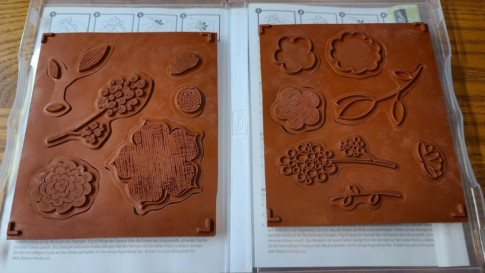 Stampin' Up! Raining Flowers Rubber Stamp Set | eBay