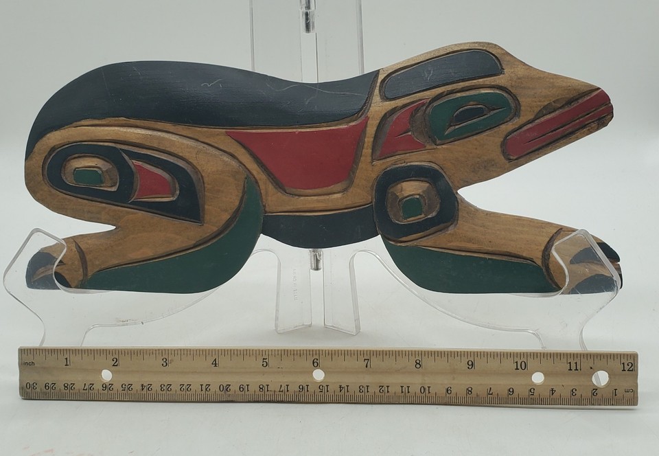 G. Matilpi First Nations Kwakijtl Frog Wall Hanging Signed 12” | eBay