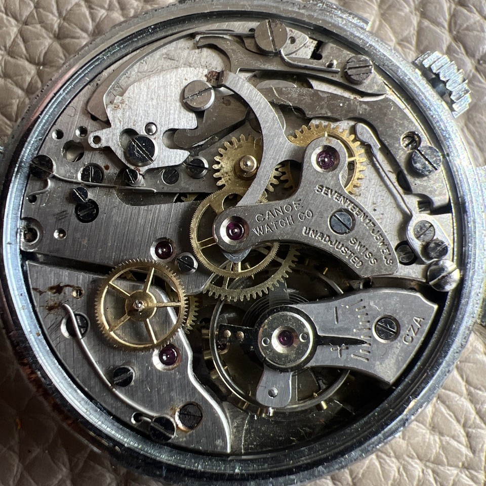 Vintage Men’s Canoe Chronograph Multi Color Dial 35MM Landeron 48 Parts ...