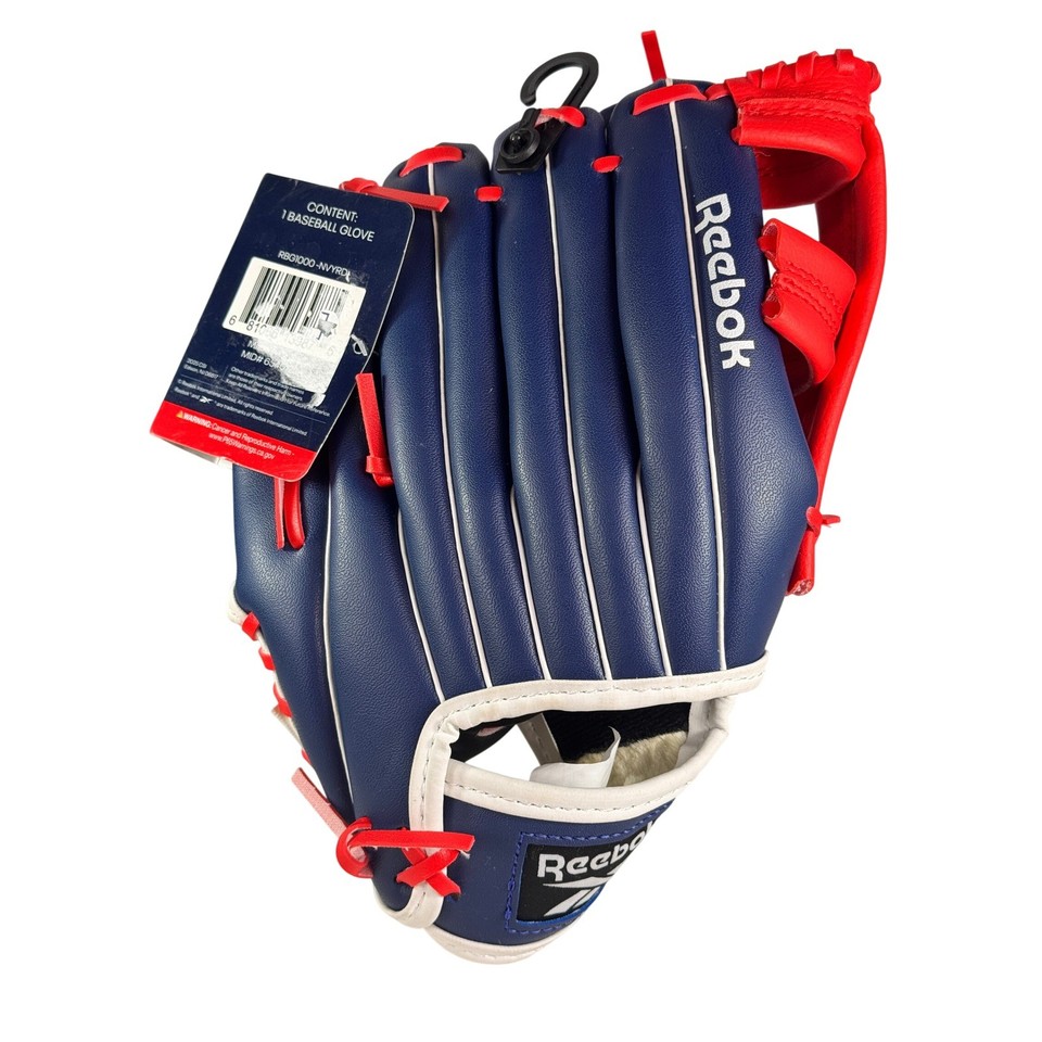 Reebok 10 inch Baseball Glove Youth Kids Navy Red White RBG200-NVYRG | eBay