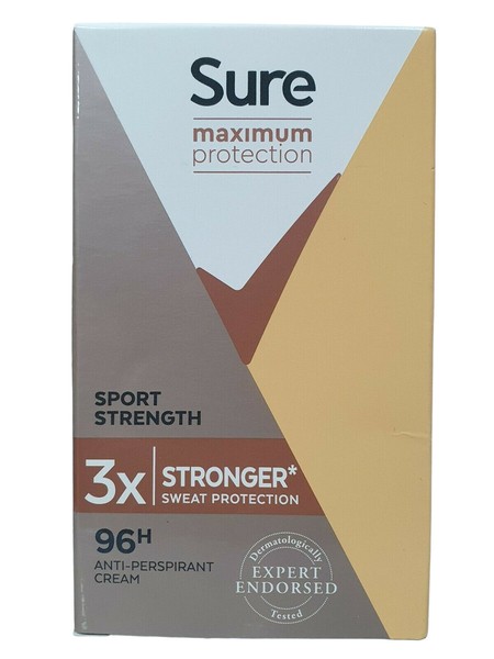 Sure Maximum Protection Sport Strength Anti-Perspirant Deodorant Cream ...