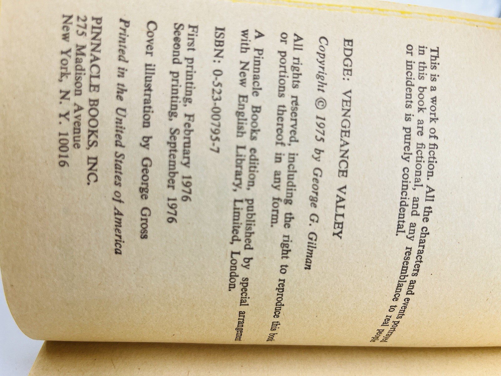 Vengeance Valley Edge #17 George G Gilman 1976 Paperback Pinnacle | eBay