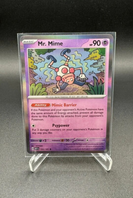 2023 Near Mint Pokemon Mr. Mime 122/165 Holo Scarlet Violet 151 MEWen ...