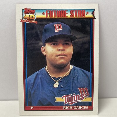 1991 Topps #594 Rich Garces Twins | eBay