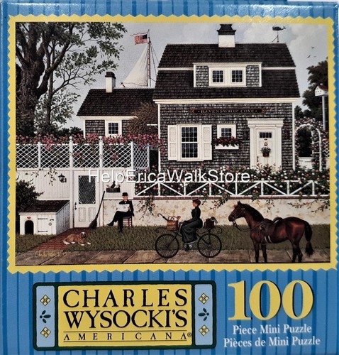 "IN SPRING AN OLD MAN'S FANCY" Charles Wysocki 100 piece mini puzzle ...