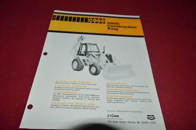 Case Tractor 680G Backhoe Loader Dealer's Brochure GDSD7 | eBay