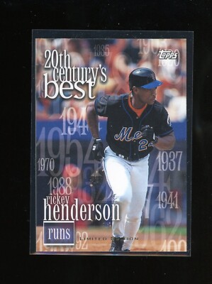 2000 Topps Limited Tiffany #234 Rickey Henderson See Scans | eBay