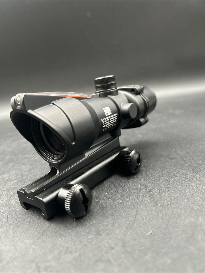 4x32 Fiber Optic Scope Chevron Reticle RED Weapon Sight ACOG Clone | eBay