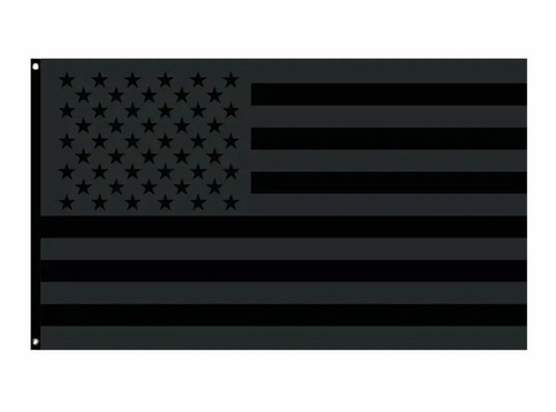 3x5FT All Black American Flag US Black Flag Tactical Decor Blackout USA ...