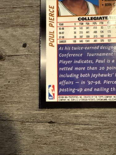 🔥Paul Pierce 1998-99 Topps Chrome #135 Iconic Rookie RC HOF🔥 | eBay