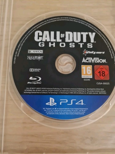 Call of Duty Ghosts Sony PlayStation 4 PS4 Game 2013 [DISC ONLY] | eBay UK