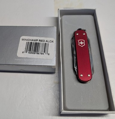 Victorinox Swiss Army knife Minichamp Red ALOX NEW in original box Sold ...