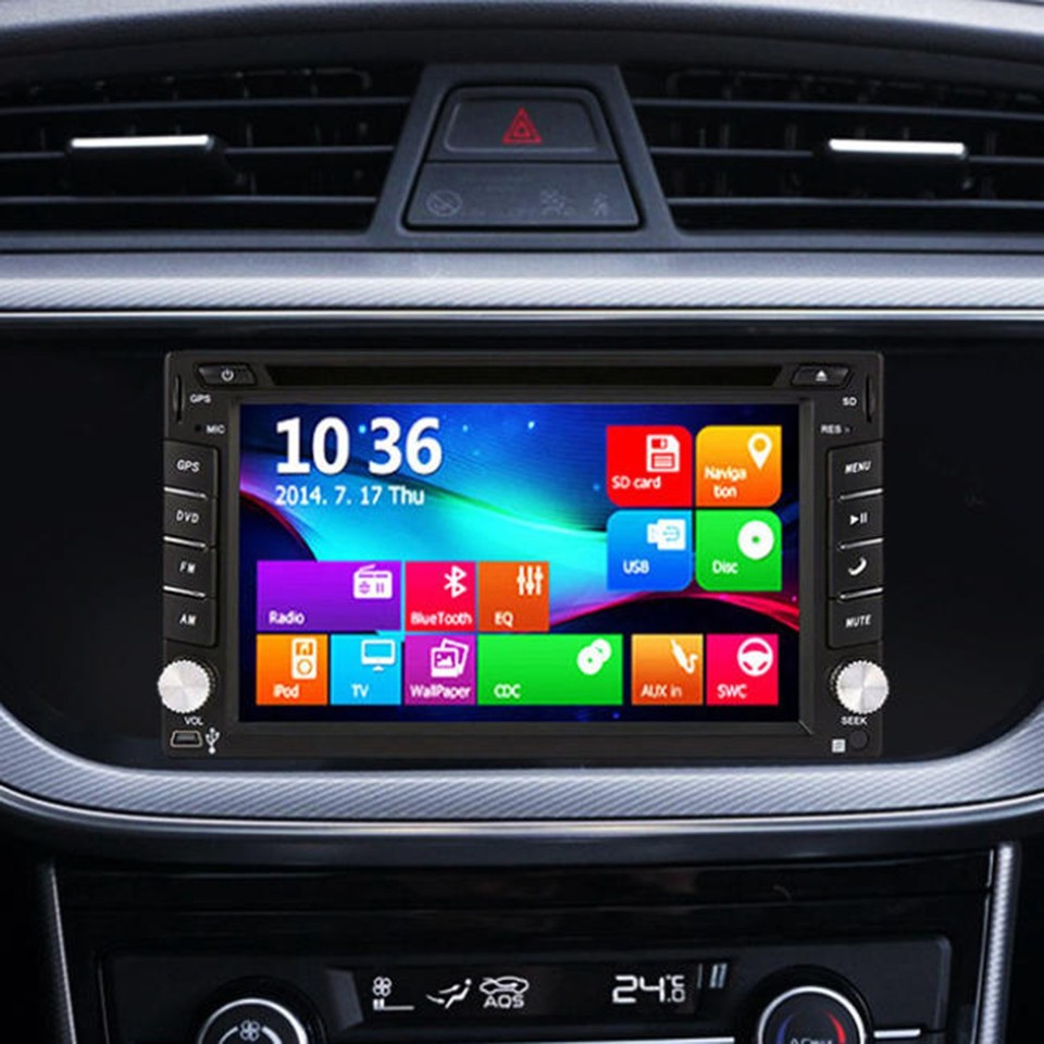 6.2" GPS Navigation Double Din Car Stereo DVD Radio Player Blueteeth FM ...