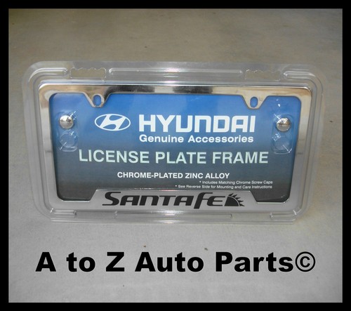 NEW 2005-2024 Santa Fe Chrome License Plate Frame, OEM Hyundai | eBay