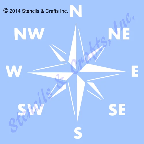 Nautical Compass Star Stencil