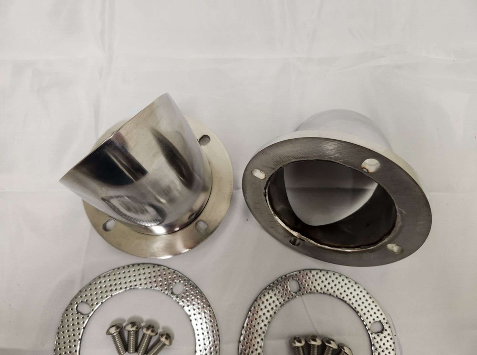 3.5" Lake Style Lakester Exhaust Header 3.5 Inch Turn-Outs Stainless ...