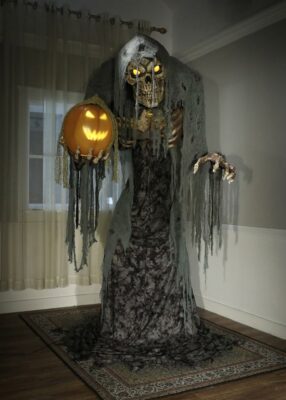 Jack Stalker Animated Prop 7 Feet Lifesize Animatronic Pumpkin Reaper ...