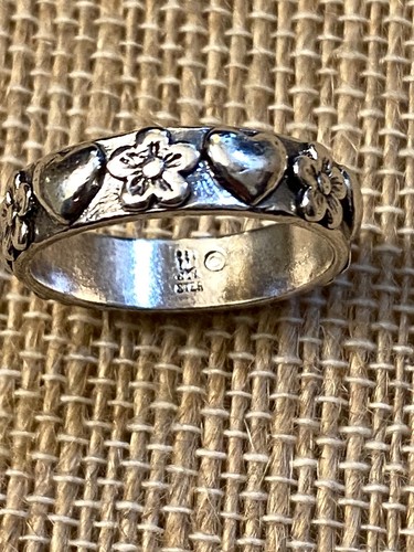 JAMES AVERY Sterling Silver HEARTS AND FLOWERS Ring Size 6.25 #905 ...