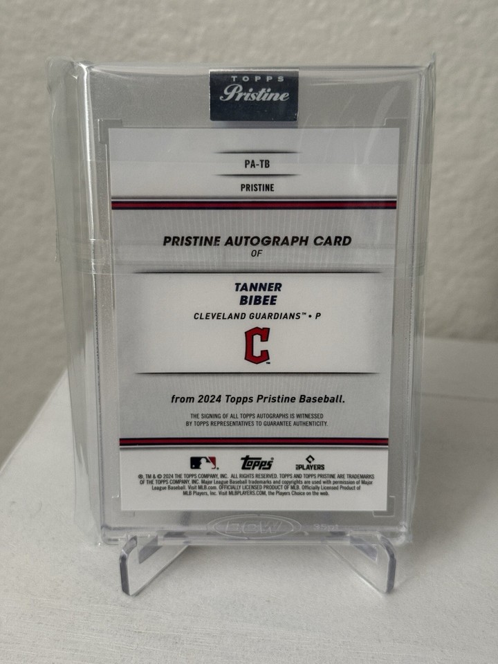 2024 Topps Pristine Tanner Bibee PA-TB Pristine Green Auto Encased 083/150 | eBay