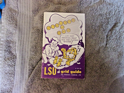 1953 LSU FOOTBALL MEDIA GUIDE Yearbook CHARLIE MCCLENDON DEBUT! TOMMY ...