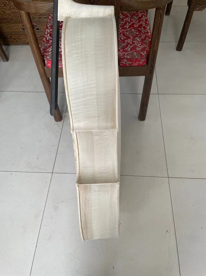 4/4 Cello Full Size Unfinished Cello Flame Maple Spruce Wood Cello Kit ...