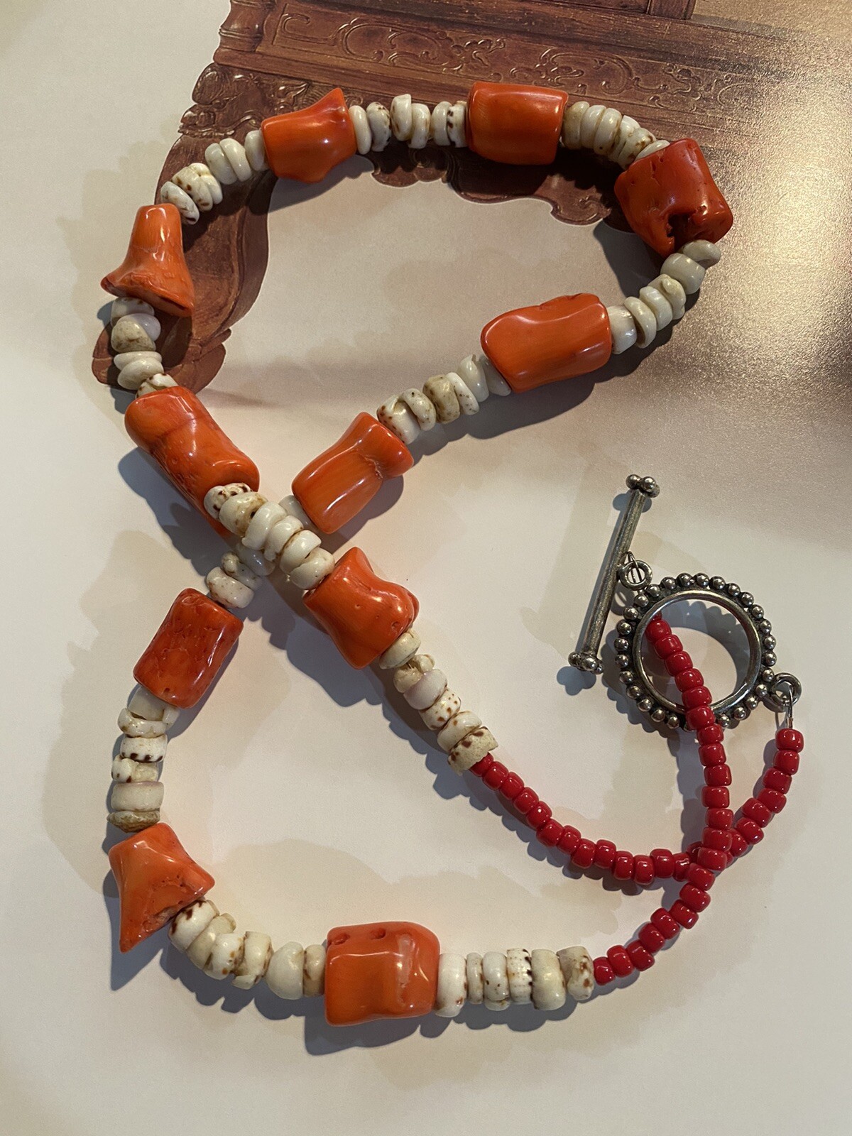 Handmade China Coral with Vintage Old Antique Shell C… - Gem