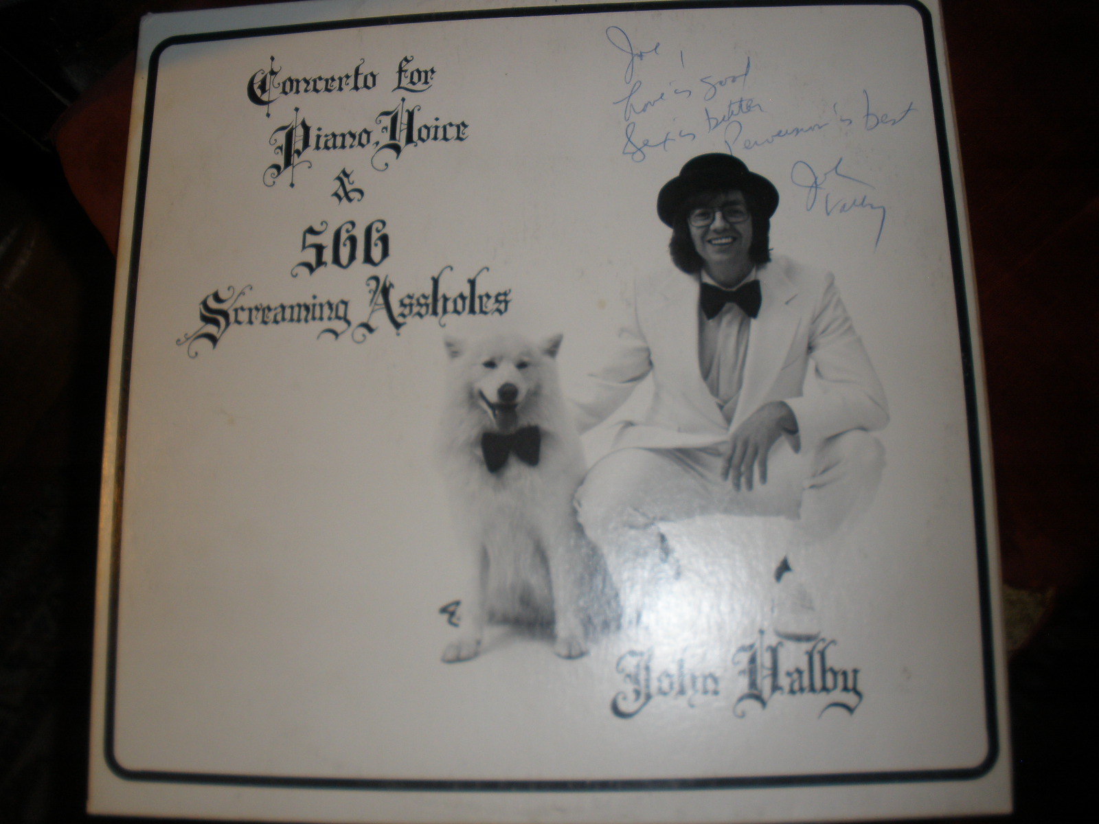 JOHN VALBY: Concerto For Piano, Voice And 500 Screaming Assholes LP ...