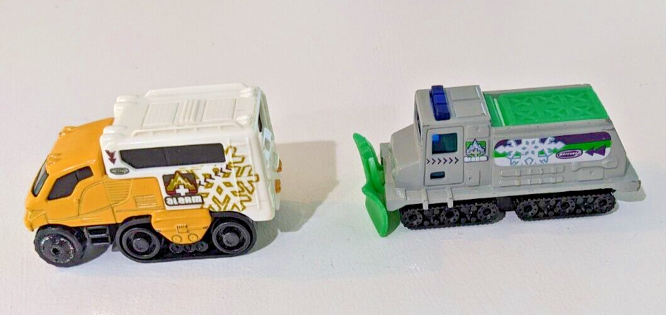 Matchbox Orange and White Snow-tracker and Green and Grey Snow Plow Set ...