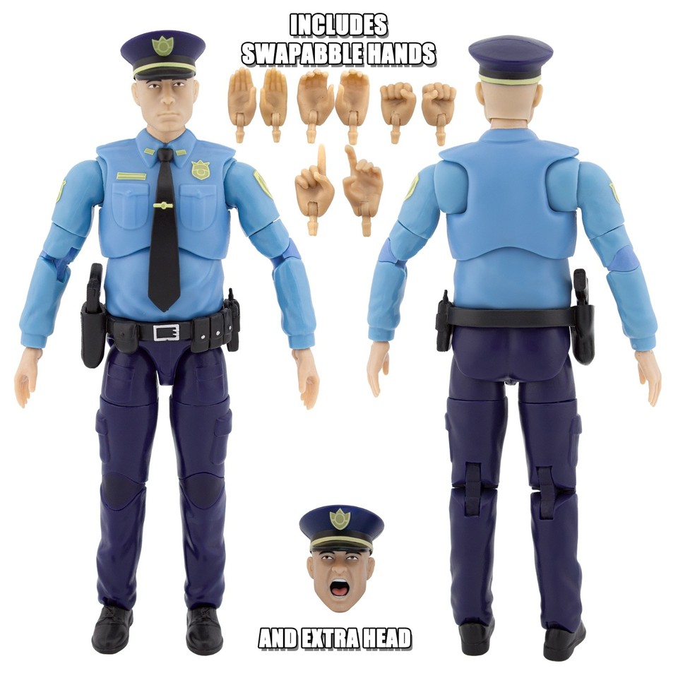 Ultimate 6.5 Inch Police Officer Figure, Criminal + Jail Cell Accessory ...