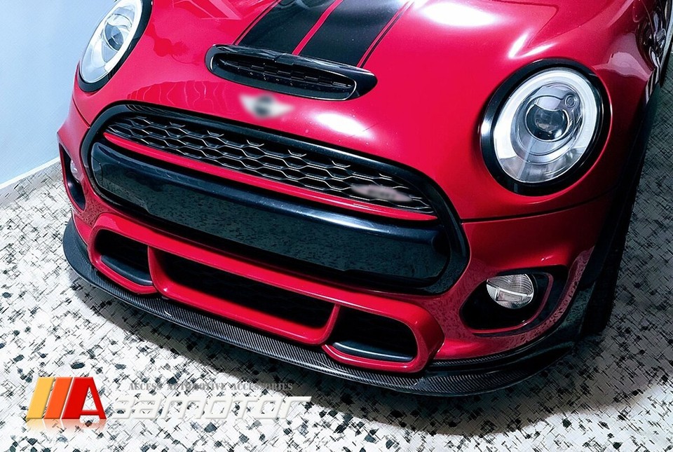 Carbon Fiber 3D Style Front Bumper Spoiler Lip fits MINI JCW F55 F56 ...