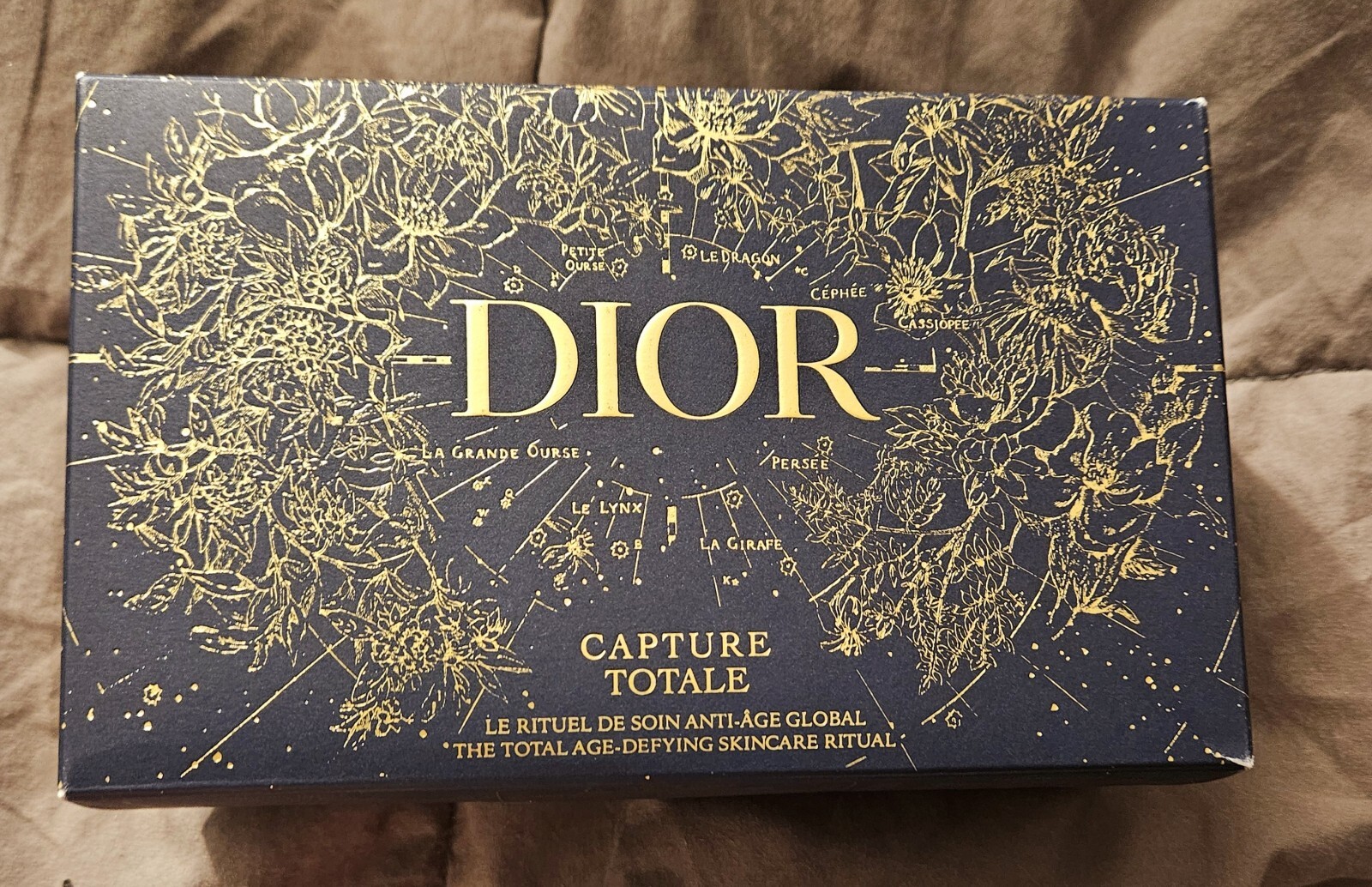 Dior Limited Edition Holiday Luxury Designer Gift Box Blue Gold Capture ...