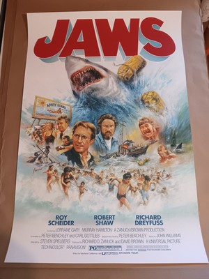 Jaws Screen Print By Famous Thai Artist Kwow 24x36 Mondo Bng | eBay