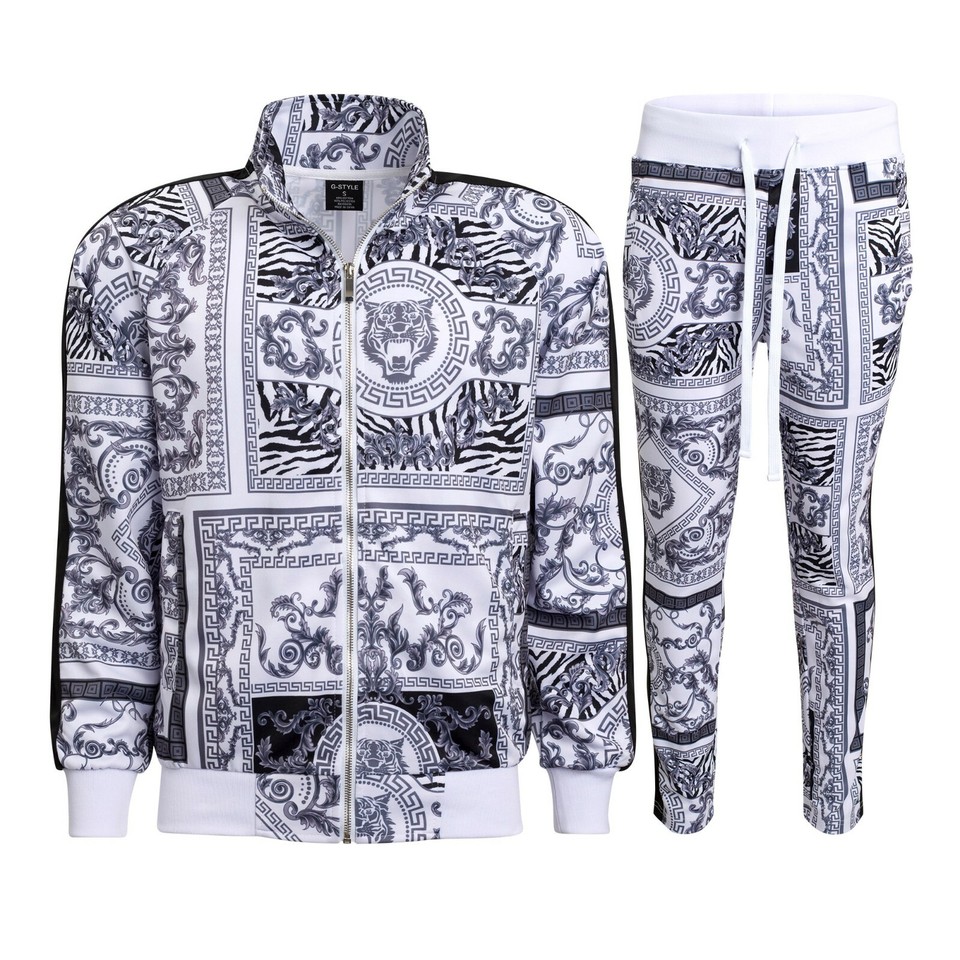 MEN'S Luxury Tiger Track Pants & Jacket Jogging Track Suit Set S~5X ...
