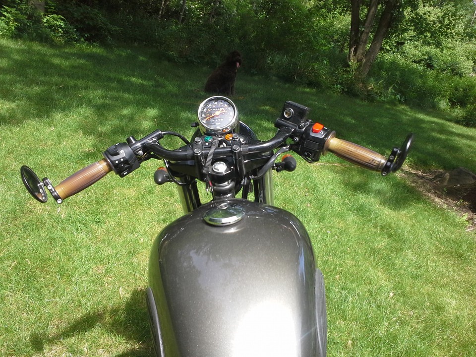 XS1100 Wide Tank Comfort Clubman bars cafe clubmans Black | 22mm ...