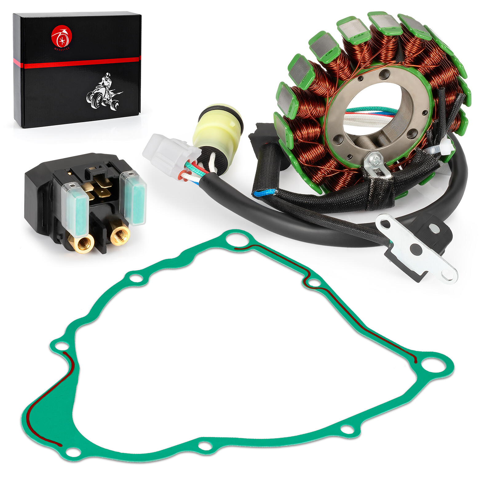 Stator & Relay Gasket for Yamaha Bear Tracker Bruin Big Bear 250 2001 ...