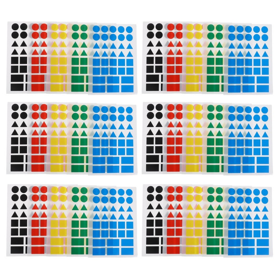 50 Sheets Color Coded Stickers Colored Round Decorative Jar Labels ...