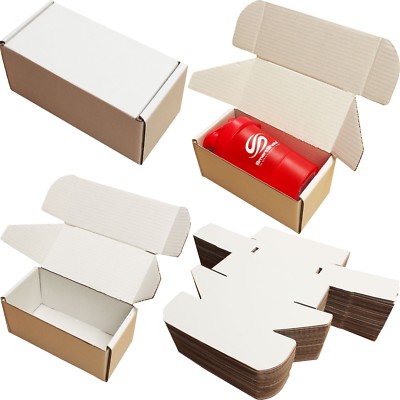 8x4x4" WHITE SHIPPING BOXES CARDBOARD MAILING GIFT PACKET PERFUME SMALL ...