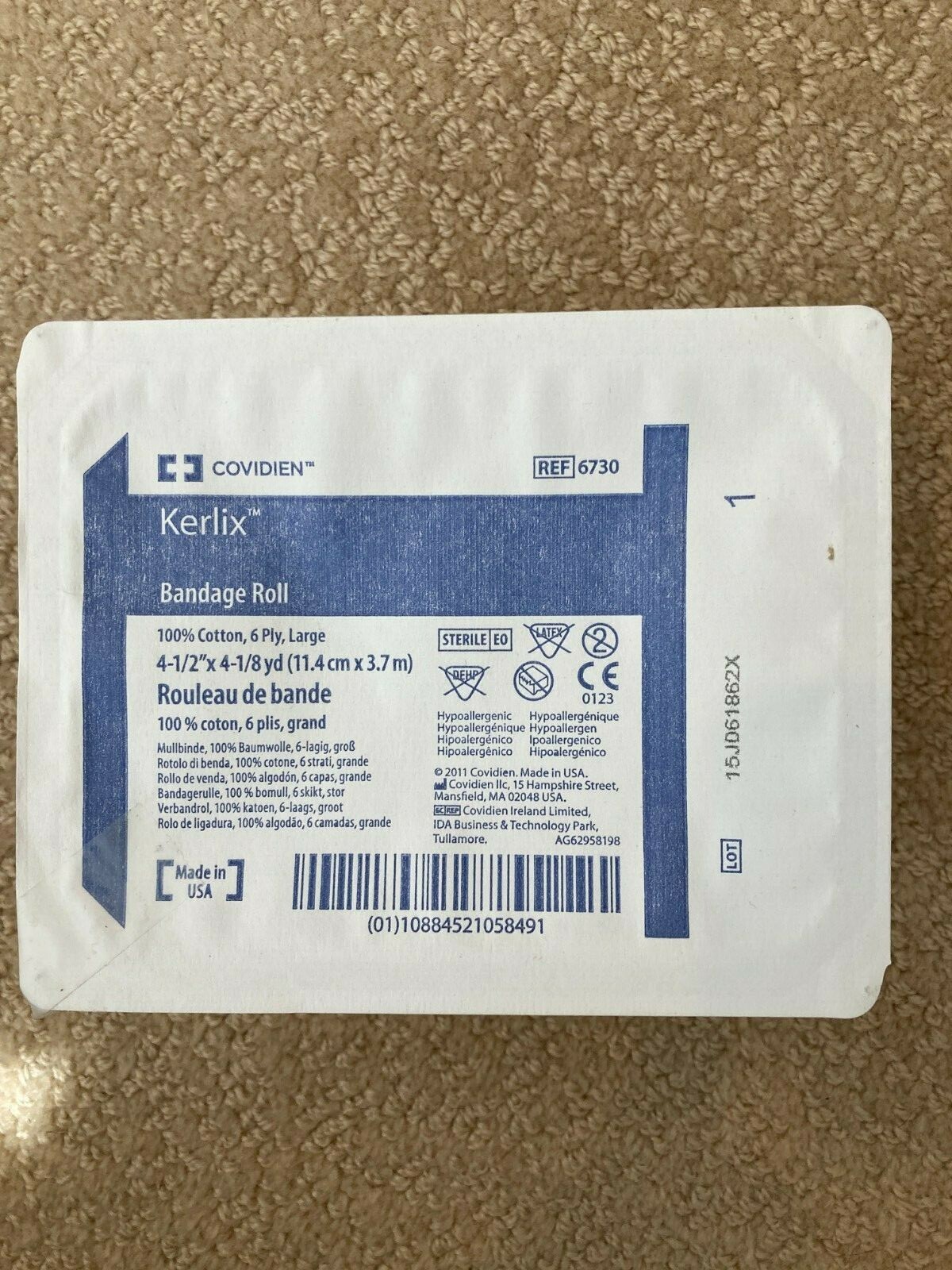 KERLIX Fluff Bandage Roll Cotton 6-Ply 4-1/2 Inch X 4-1/8 Yard Roll ...